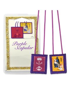 Benediction and Protection Purple Wool Scapular in Deluxe Packaging ...
