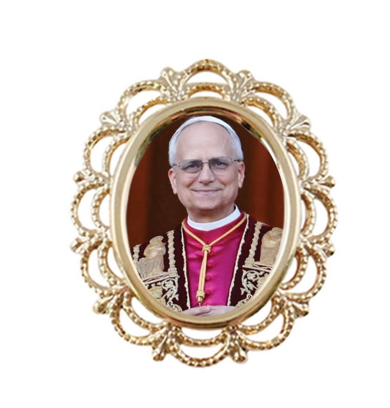Pope Leo Lace Lapel Pin – The Catholic Store